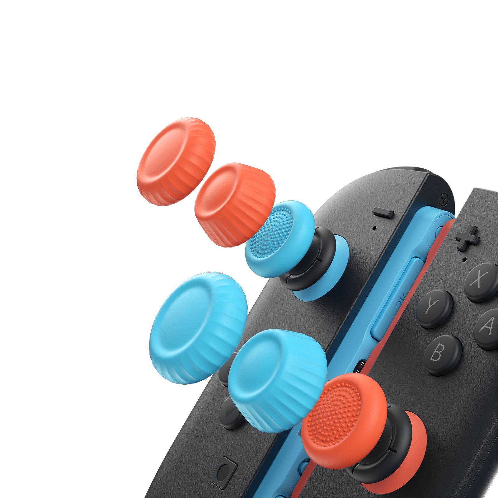 Multi-Mode Joystick Cap and Thumb Grip with Lever Guard Set for Switch