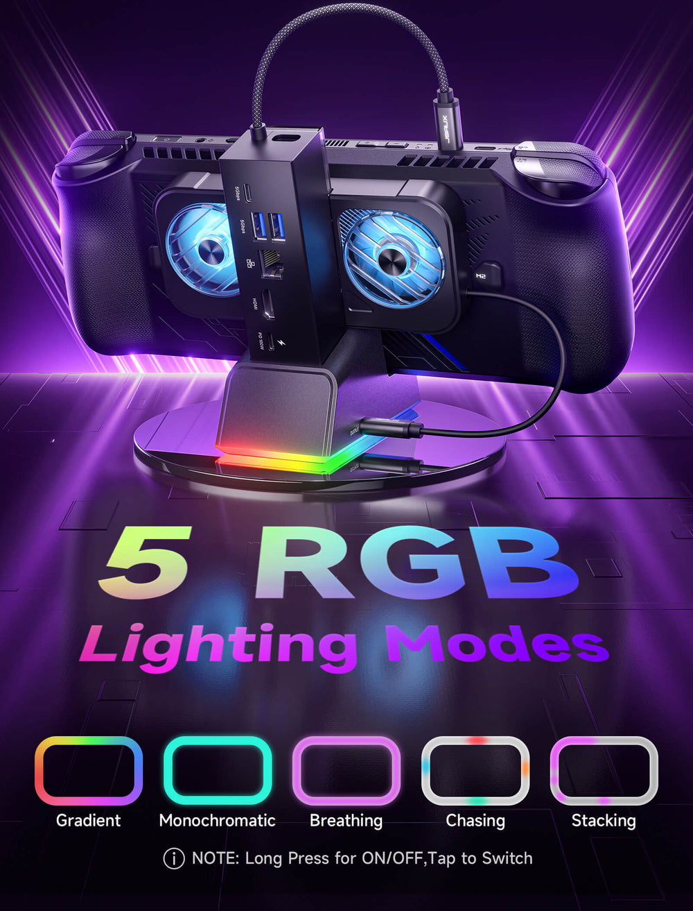 7-in-1 RGB Cooling Docking Station
