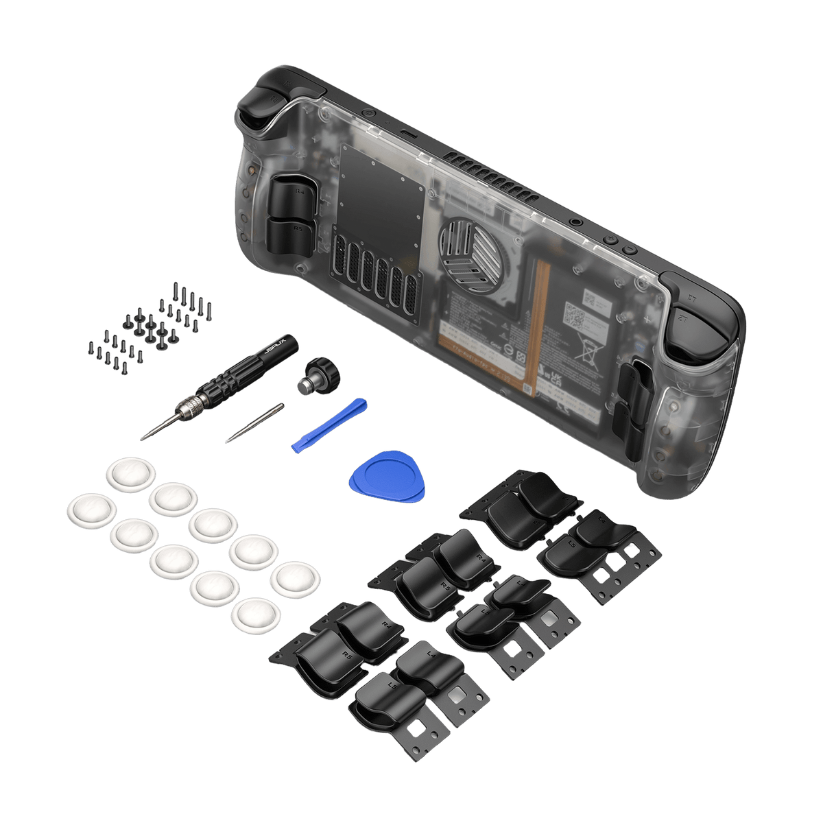 RGB & Vents Transparent Back Plate for Steam Deck LCD & OLED