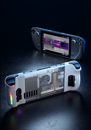RGB & Vents Transparent Back Plate for Steam Deck LCD & OLED