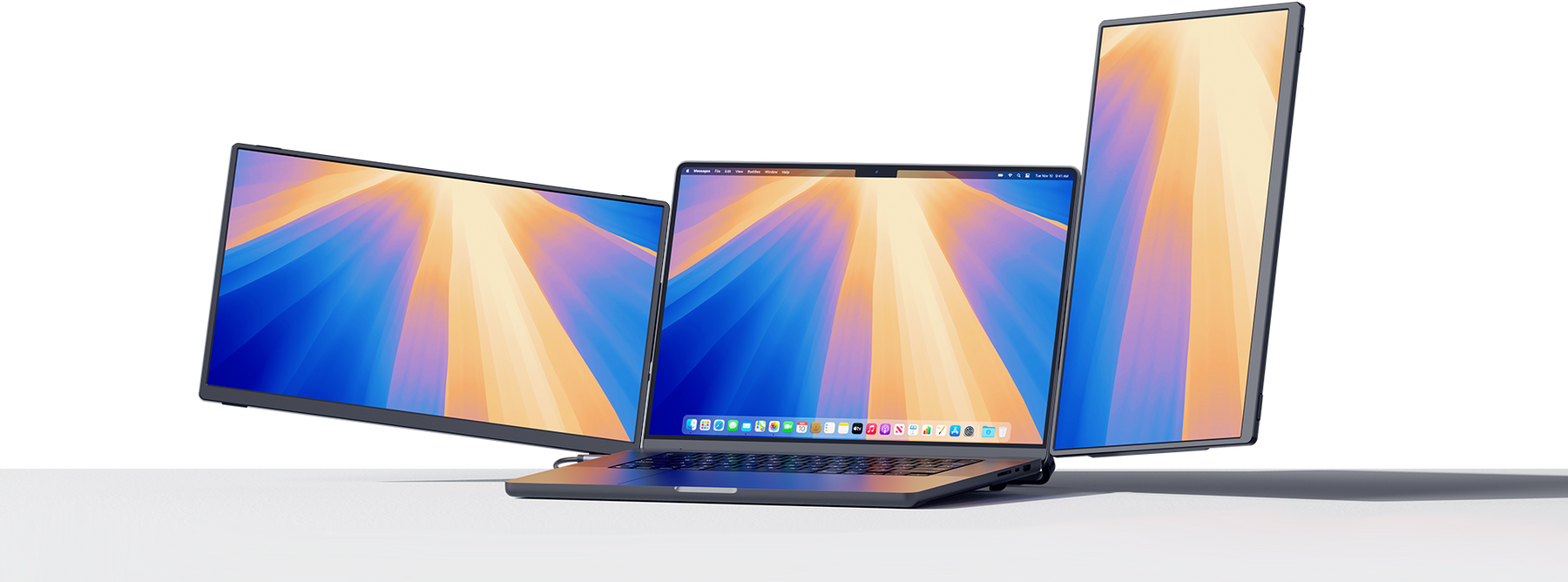 FlipGo Horizon Portable Snap-On Tri-screens